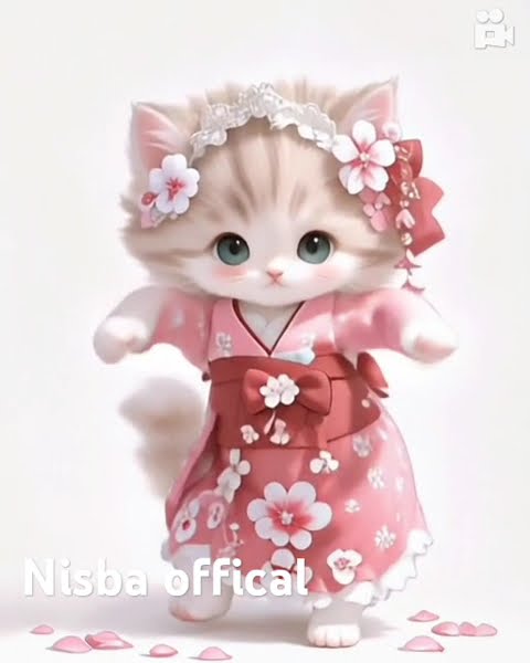 Adorable Dancing Kitty in Traditional Dress | Cute Cat Animation"😽😽😽😽😽💞 ...