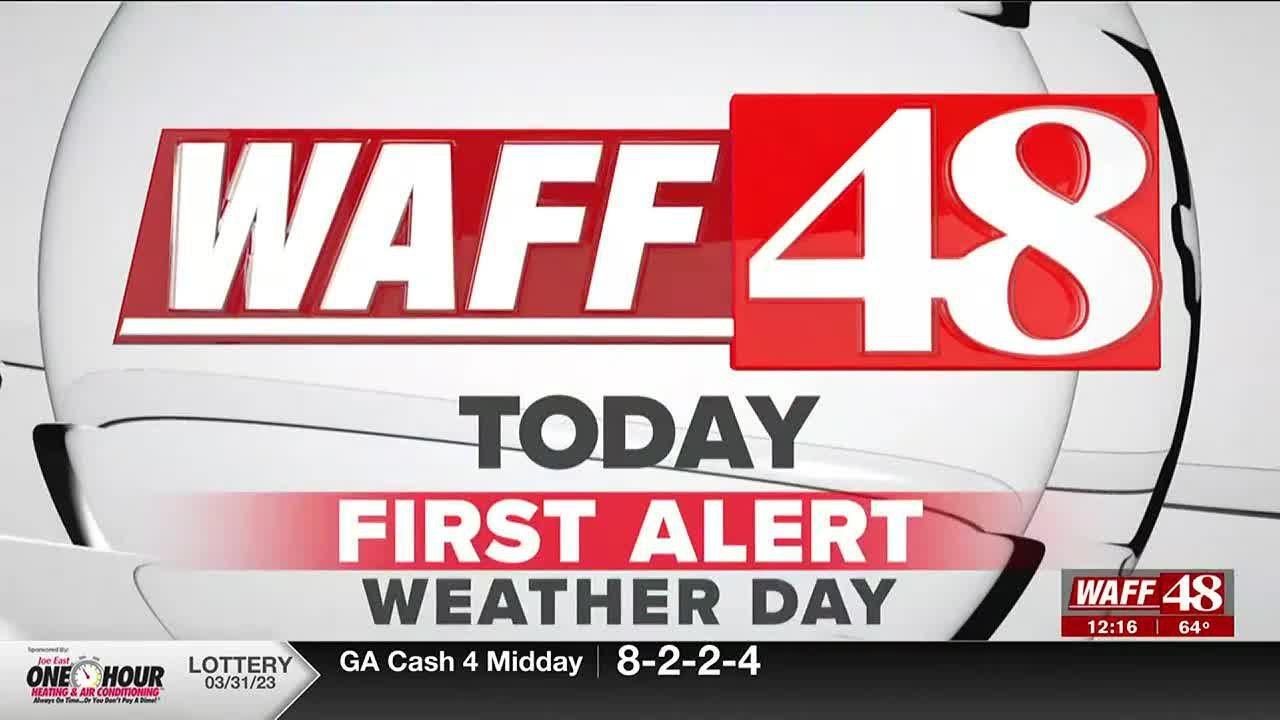WAFF noon weather forecast - YouTube