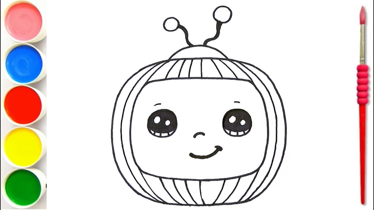 How to Draw the Cocomelon Logo Easy ] Easy Drawing For Kids - YouTube
