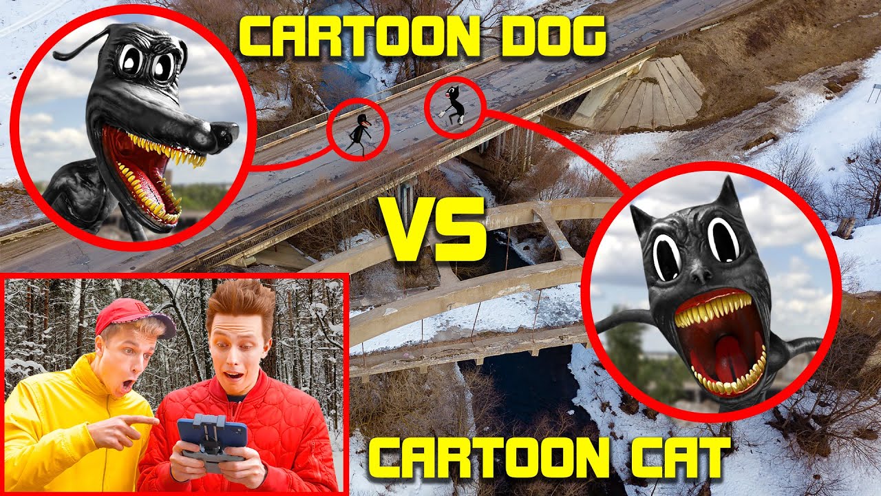 DRONE CATTURA CARTOON DOG che attacca CARTOON CAT! **CARTOON DOG esiste ...