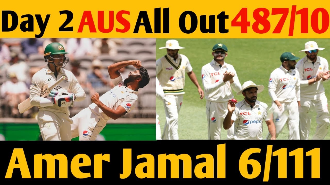 Pakistan vs Australia Test series 2023 1st Test Day 2 Full Highlights ...