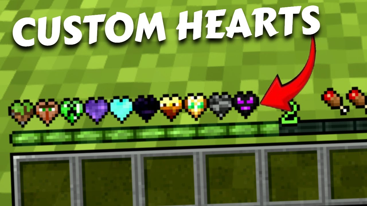 Minecraft but There are CUSTOM HEARTS... - YouTube
