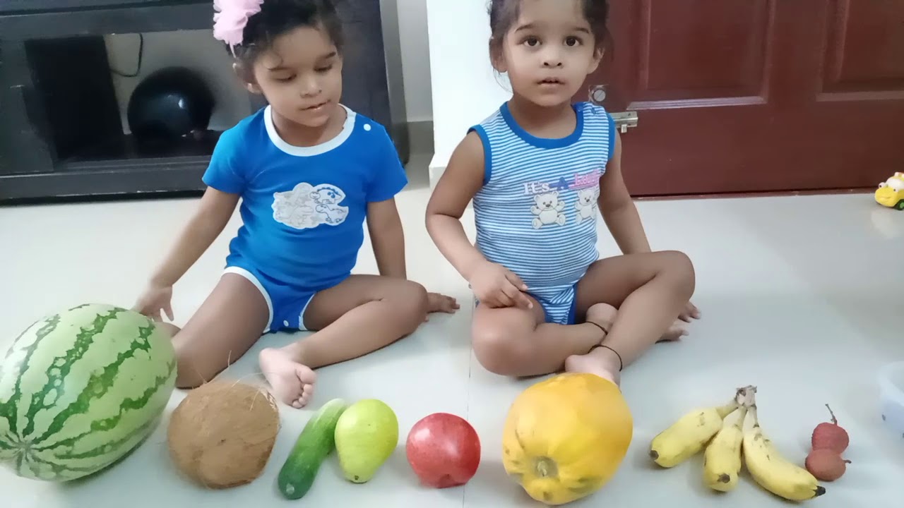 Fruit activity with twins sister 👭 - YouTube
