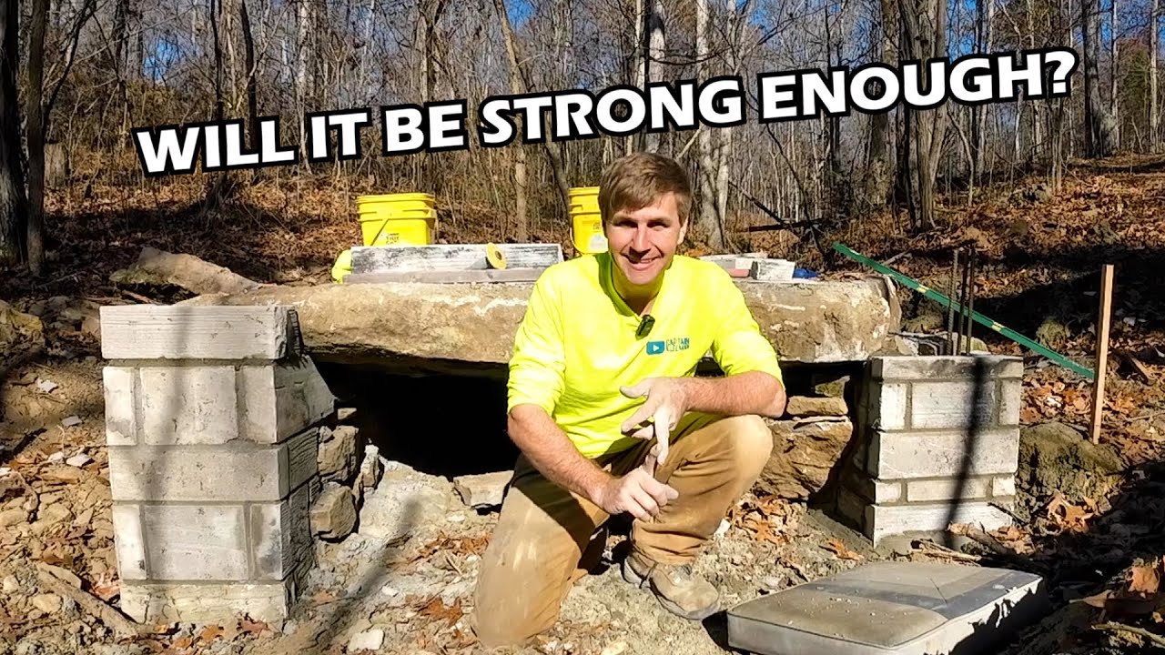 DIY Bridge Build over a Creek - Starting the Limestone! - YouTube