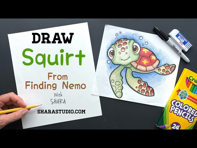Finding Nemo Squirt Drawing