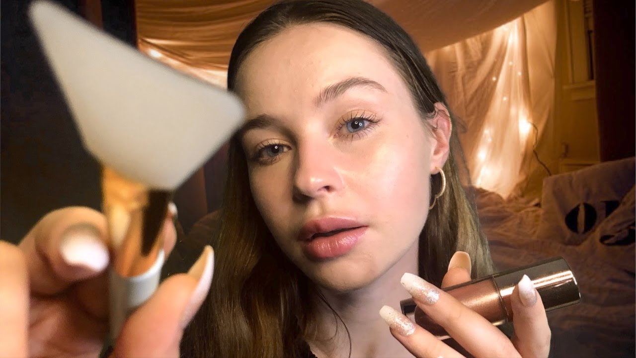 ASMR Sleepover With Your Best Friend Roleplay ♡ Spa, Makeup, Hair Cut ...