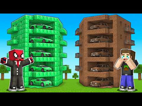 ZENGİN vs FAKİR: Apartman Araba Garajı (Minecraft)