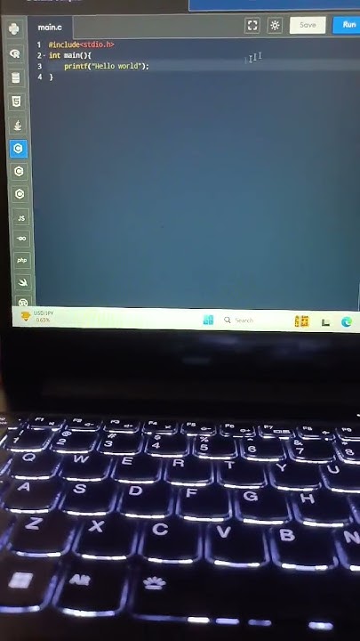 Hello world in C programming language - YouTube