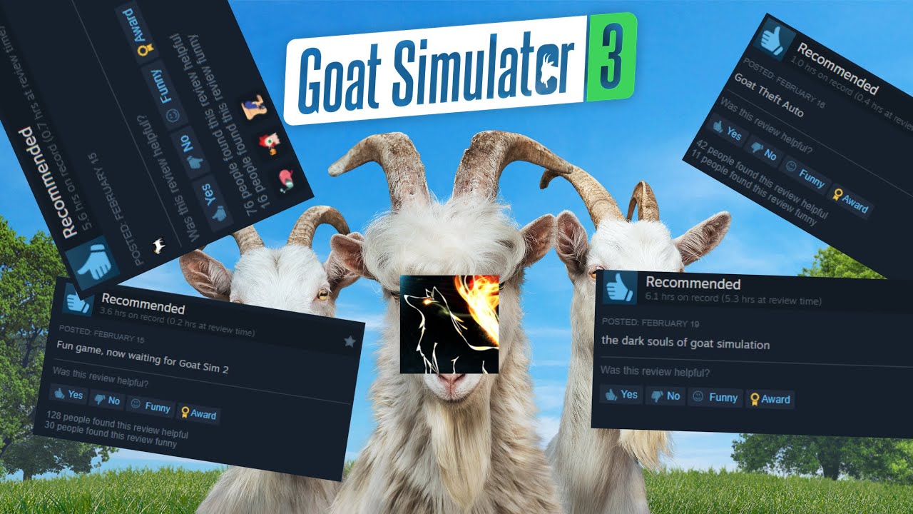 The Steam Reviews For This Game Are The GOAT!!! | Goat Simulator 3 ...