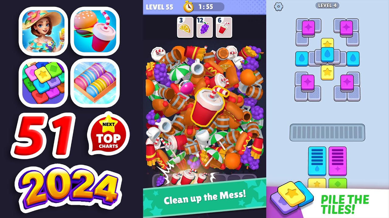 Tile Jam: Puzzle Quest!, Macarons Blast!, Tropic Match!, Pop Match 3D ...