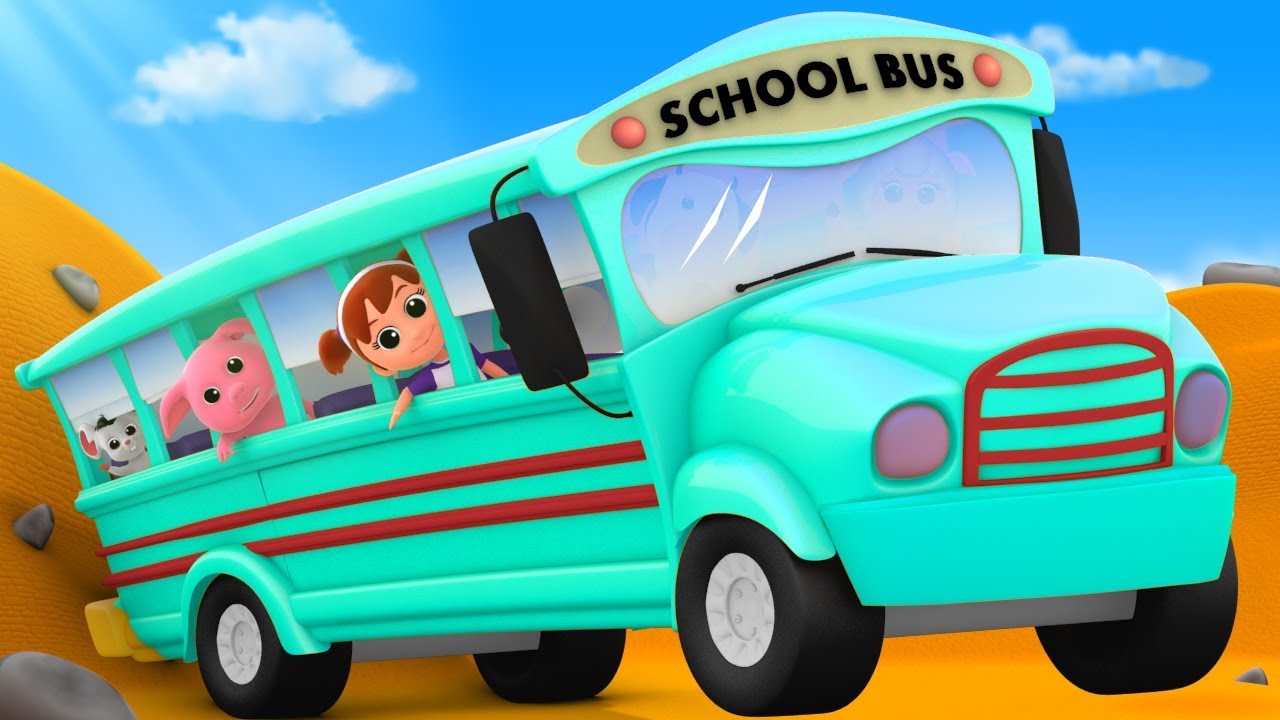 Wheels On The Bus Go Round And Round | Nursery Rhymes Songs For Kids ...