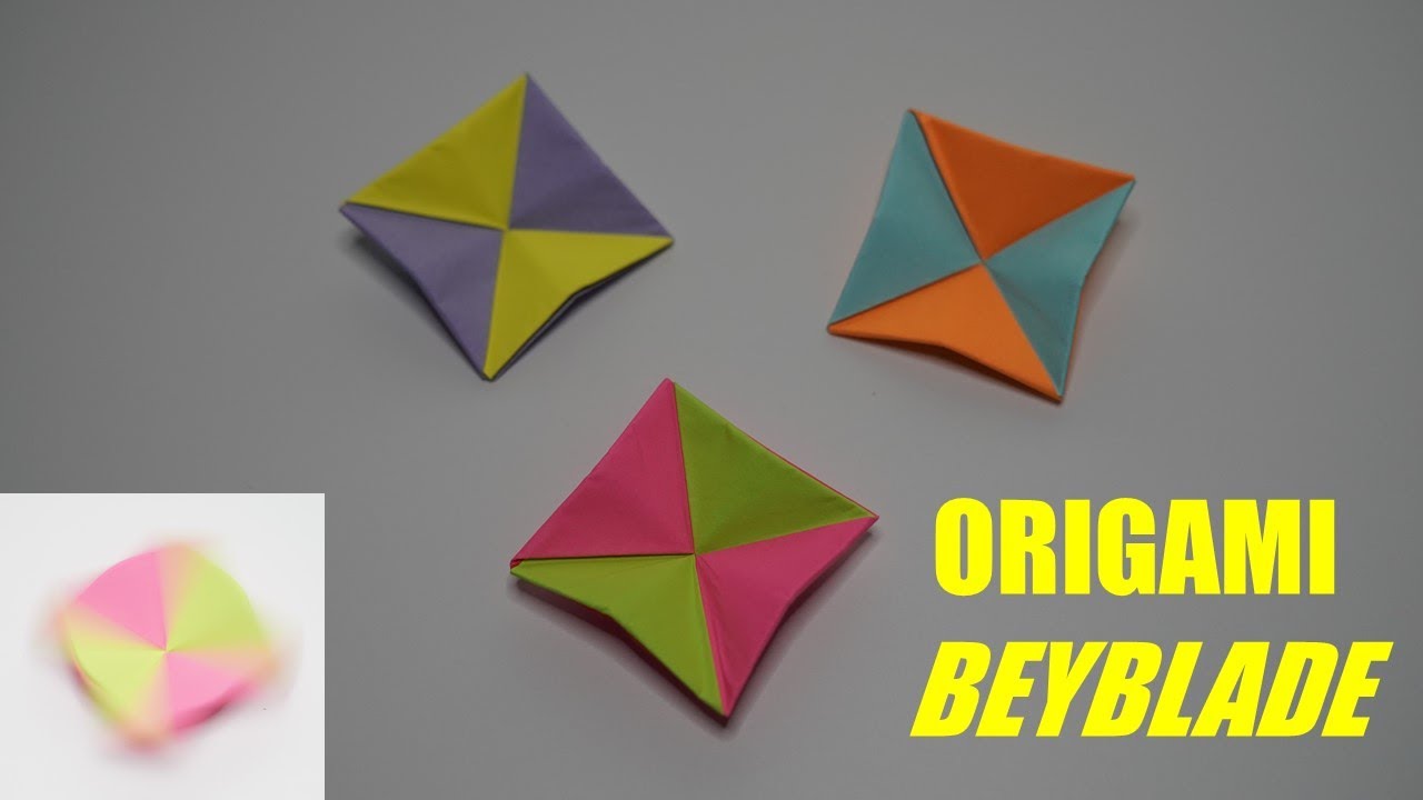 EASY & FUN Paper Origami BEYBLADE! (Step by Step) - YouTube