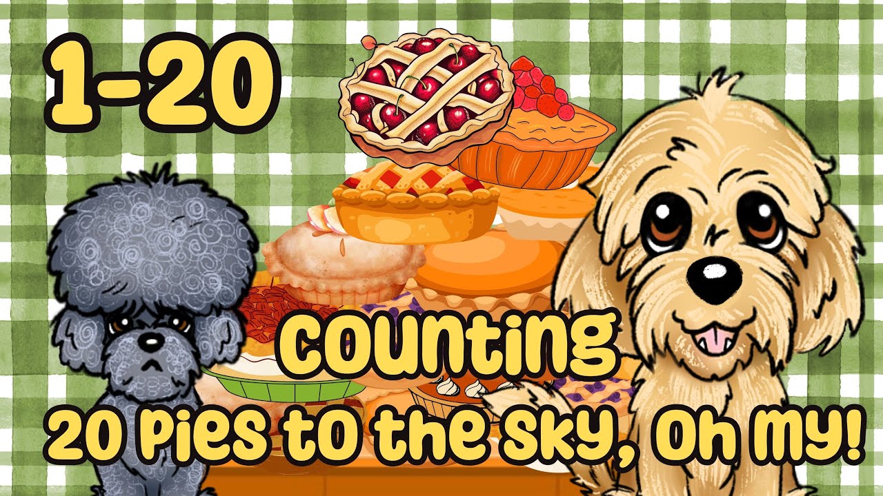 Counting from 1 to 20 for Kids | Hunny’s Pie Parade. - YouTube