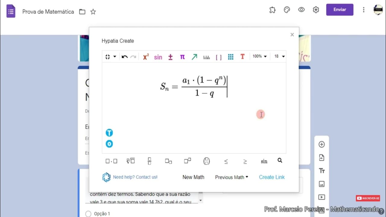 Como colocar fórmulas no Google formulário. - YouTube