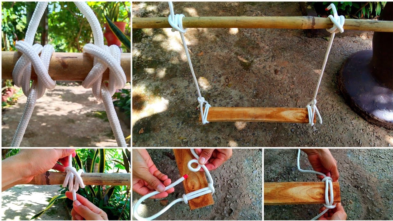How to make a swing | swing knot | tying bowline knot. #swing #knots ...