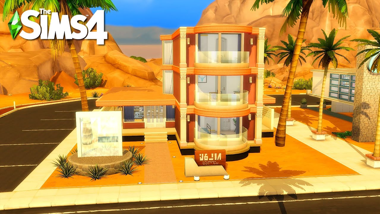 LANDGRAAB OASIS MOTEL | The Sims 4: Speed build & Save file (NO CC ...