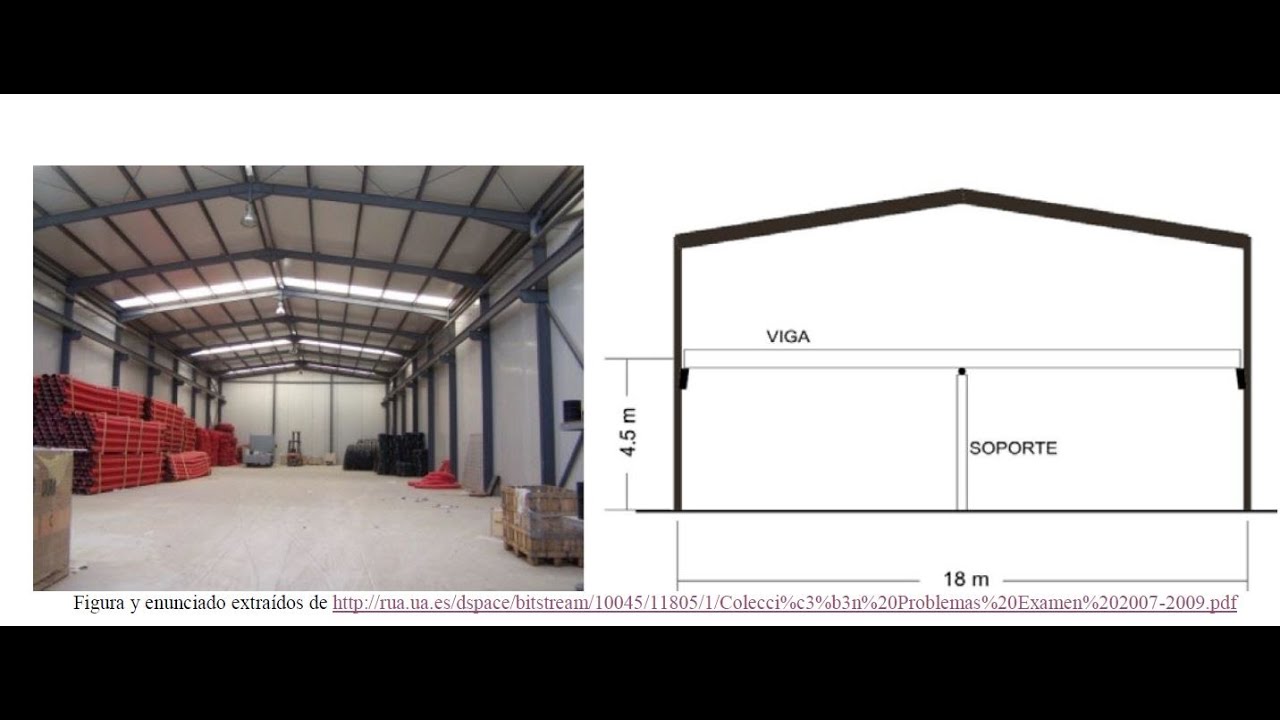 Ejercicio pandeo en pilar de estructura de acero - YouTube