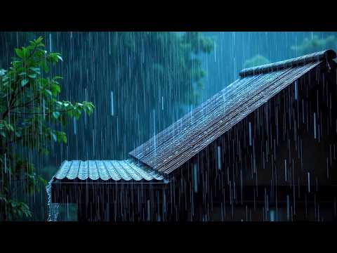 No Ads Rain Sounds for Sleeping - ASMR Heavy Roof Rain for Deep Sleep, Overthinking and Stress Calm