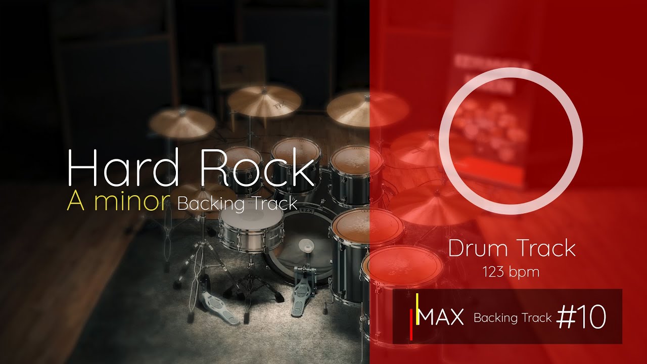 #10 Hard Rock Backing Track [ DRUM TRACK ] Jam in A minor - YouTube