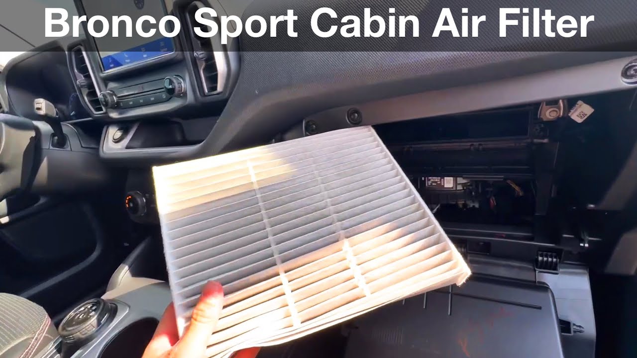 2021 - 2024 Bronco Sport How to Change Cabin Air Filter - YouTube