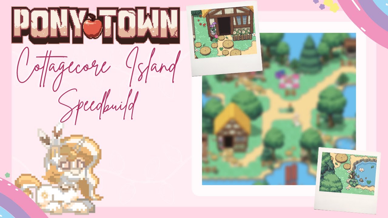 Mini cottagecore island speedbuild | Pony town - YouTube