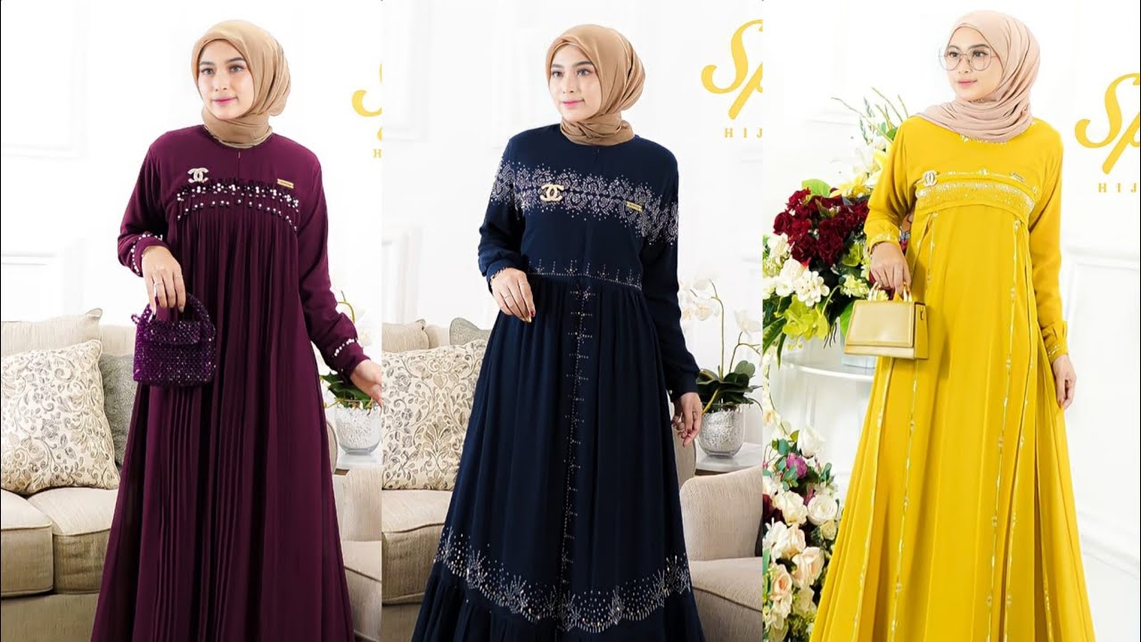 Baju midi dress bahan rajut model motif trend - YouTube