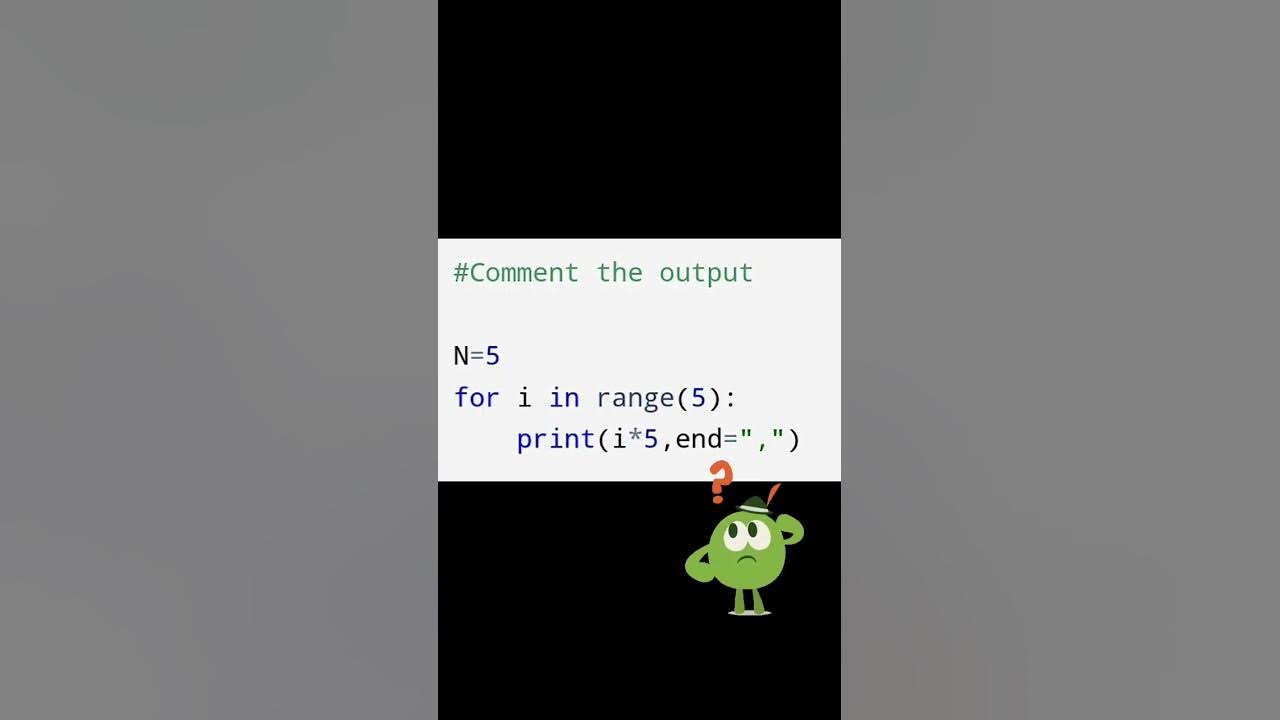 Comment The Output Pythoncoding Pythonprogramming Pythontutorial
