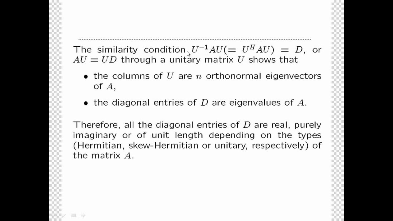 SKKU-MATH-MT-CH7-3 Unitarily diagonalizable matrices - YouTube