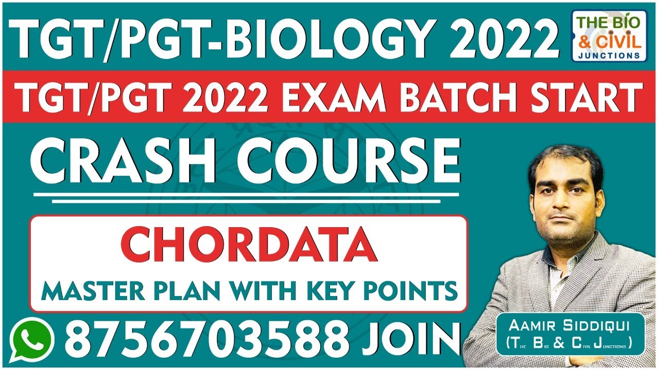 #TGT_PGT_BIOLOGY_2022 || #Crash_Course #CHORDATA Key_Points || Aamir ...