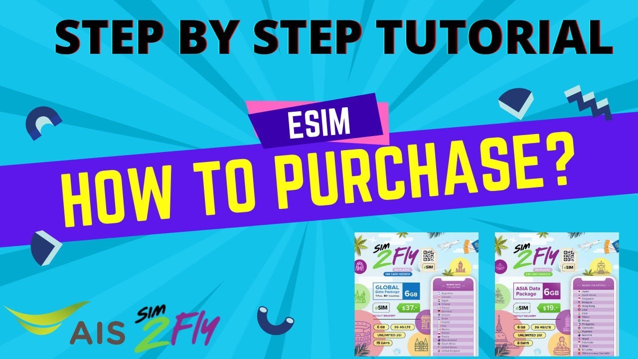 How to purchase an SIM2Fly eSIM anywhere in the world - YouTube