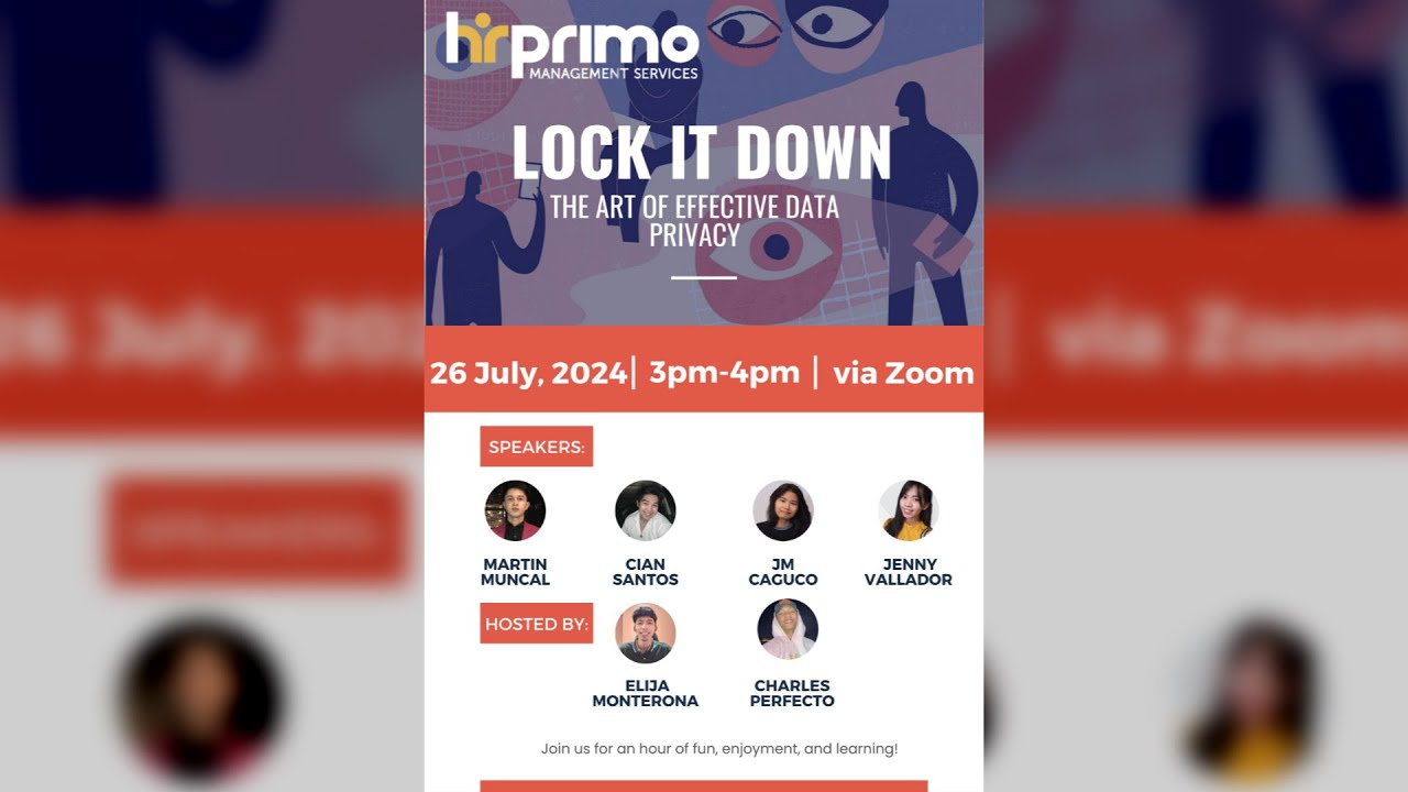 LOCK IT DOWN: The Art of Effective Data Privacy | FunHour Event | HR Primo Management Services ...