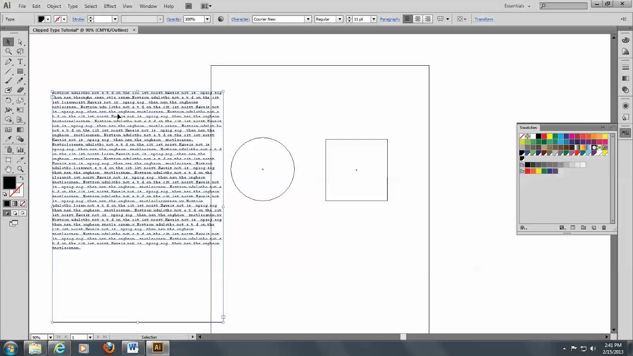 Area and Threaded Type Using Illustrator CS6.mp4 - YouTube