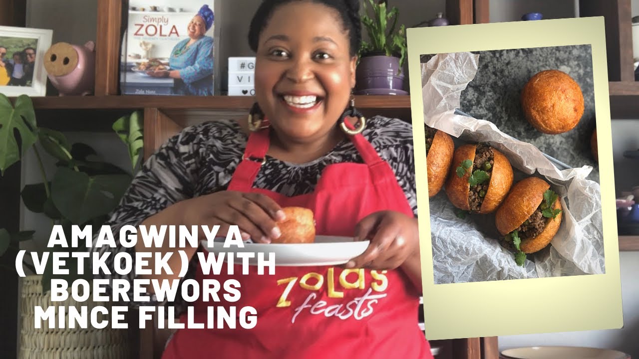 Amagwinya [Vetkoek] & Spiced Boerewors Mince Recipe - YouTube