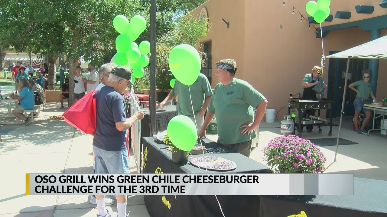 Oso Grill wins green chile cheeseburger challenge - YouTube