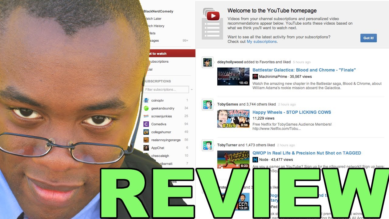 NEW YOUTUBE LAYOUT REVIEW - "Improved" 2012 Edition - YouTube