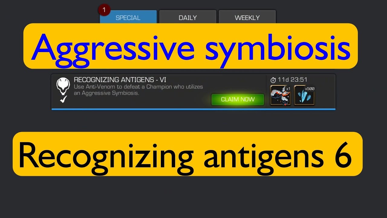 Recognizing antigens 6 : champion who utilizes an Aggressive symbiosis ...