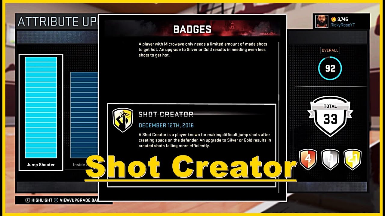 NBA 2K16 - How To Get The Shot Creator Badge - YouTube