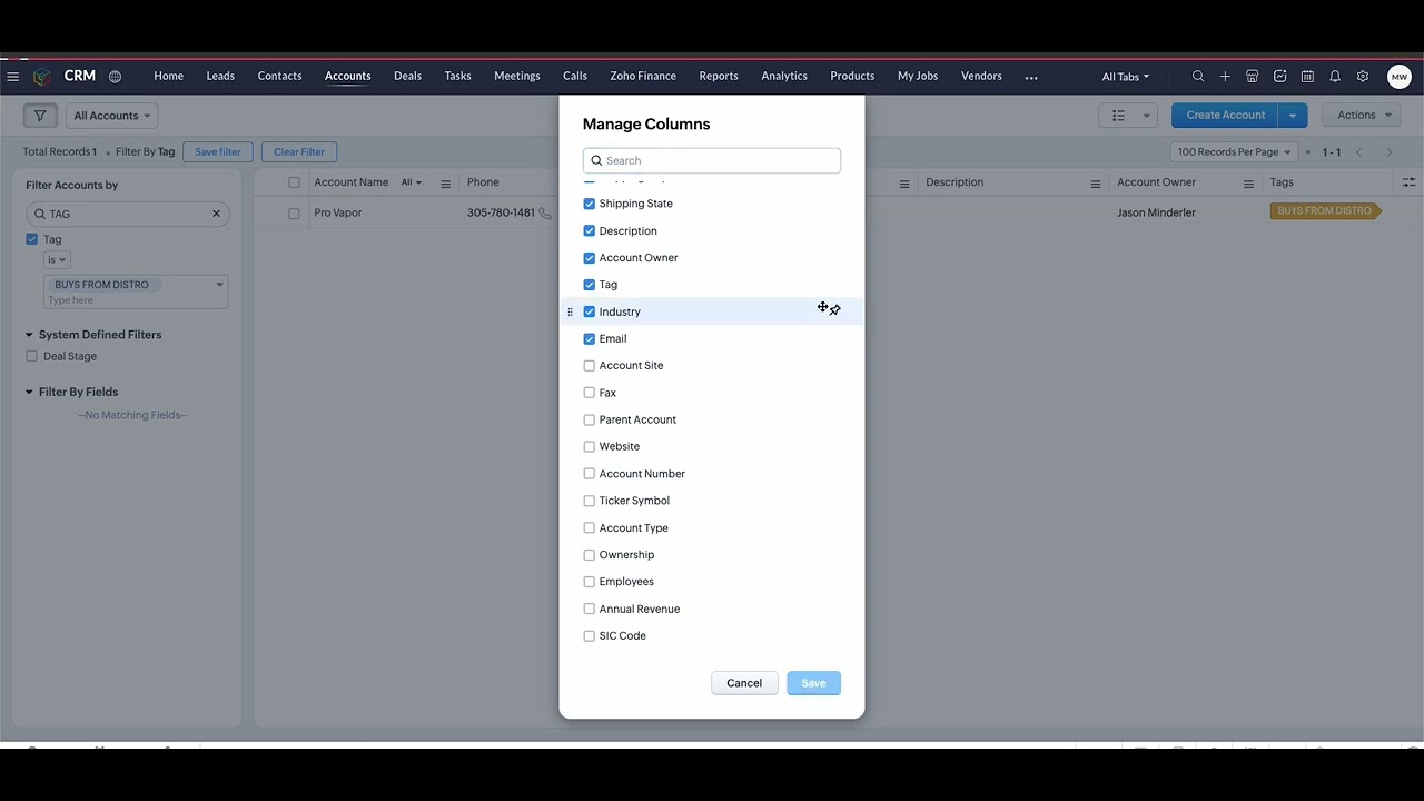 ZOHO HOW TO USE TAGS - YouTube