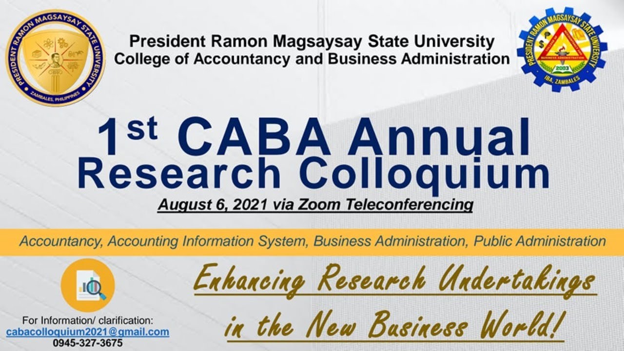 PRMSU-CABA: ANNUAL RESEARCH COLLOQUIUM 2021 - YouTube