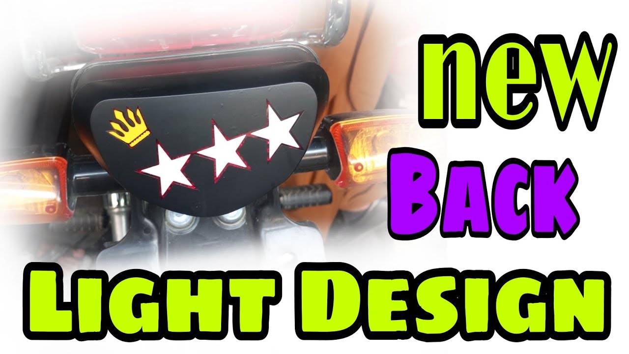 back light sticker for bike 70 || star backlit design | sticker back ...