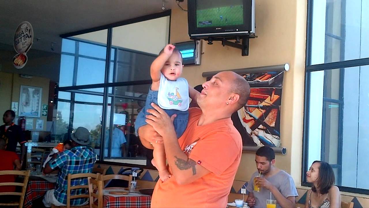 Dejanay's first 'tata' wave - YouTube