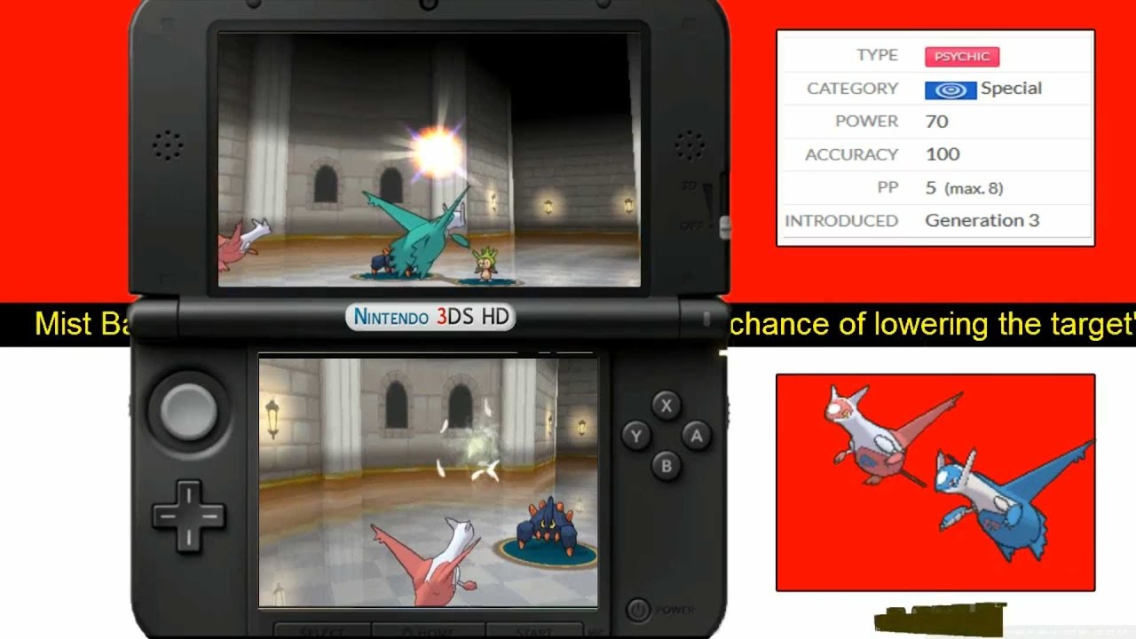 Luster Purge & Mist Ball (move) Latias Latios - Pokemon XY Legendary ...