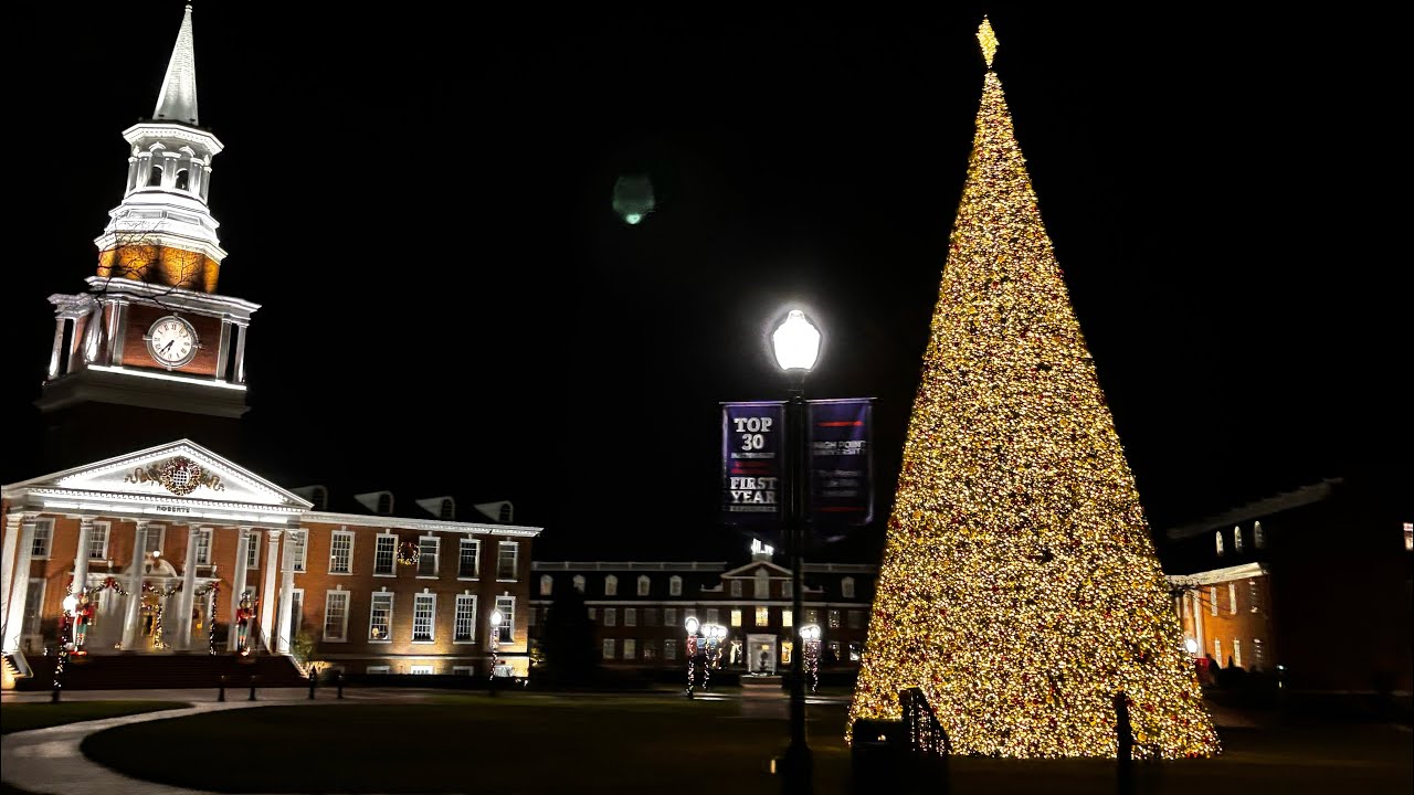 Christmas Lights At High Point University ️ - YouTube