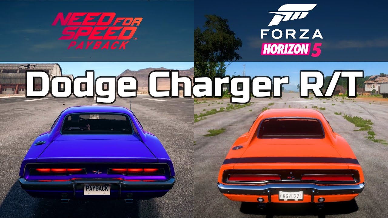Need For Speed Payback vs Forza Horizon 5 - Dodge Charger R/T - Face to Face - YouTube