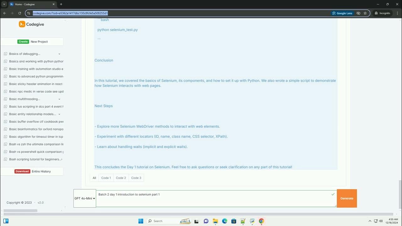 batch 2 day 1 introduction to selenium part 1 - YouTube