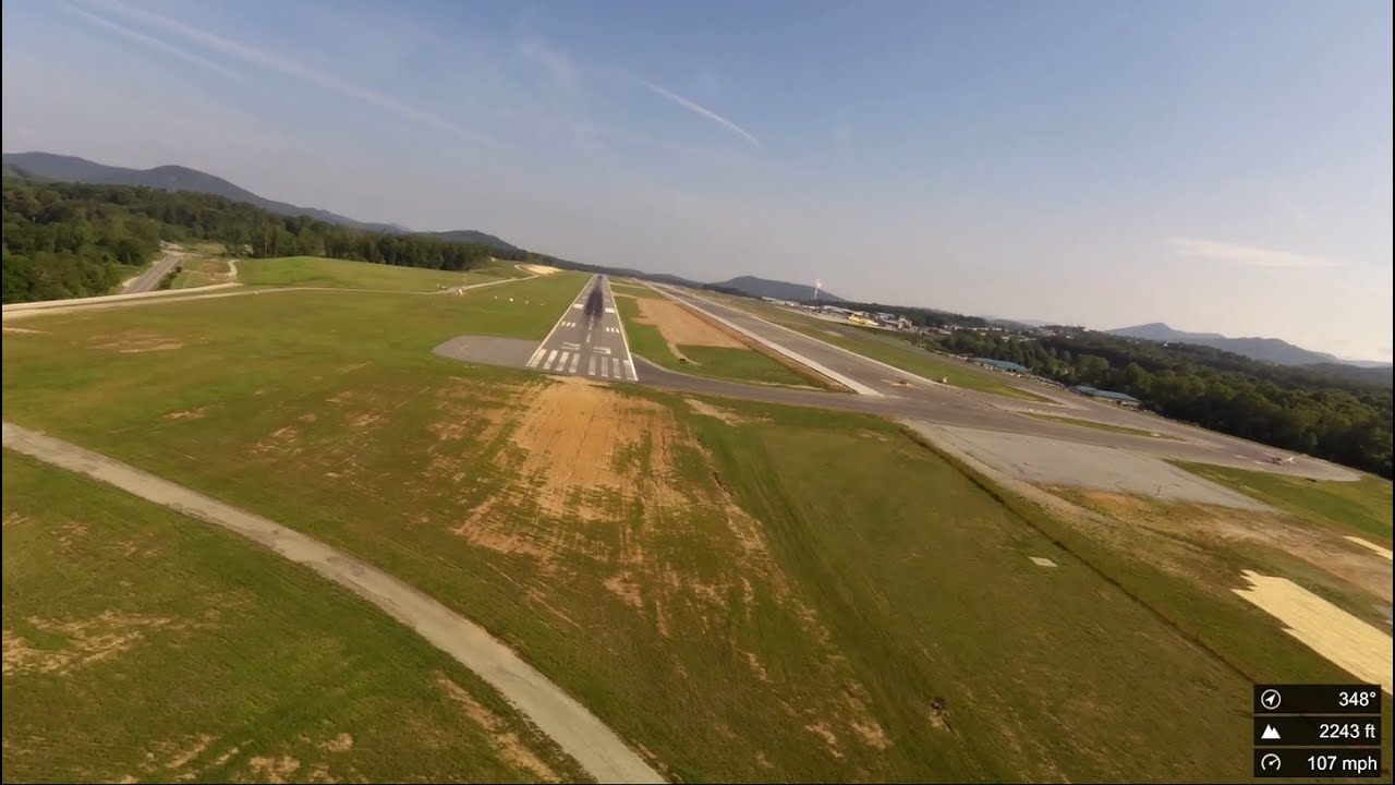 Elliot Field Airport to Asheville Regional Airport Full flight - YouTube
