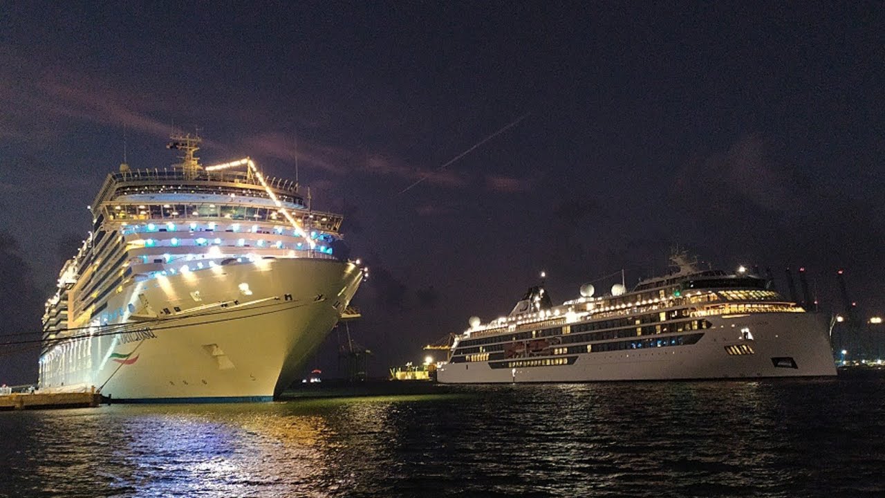 Busy day in Port Colon 2000 (Viking Octantis and Costa Deliziosa for ...