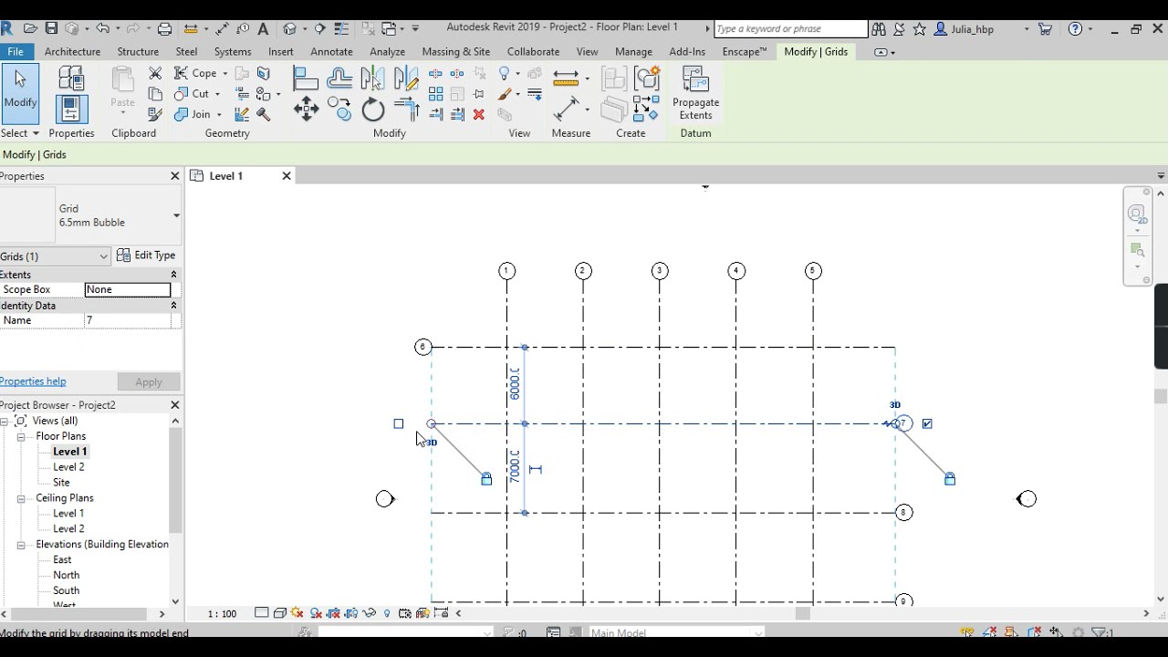 Revit_Step 4: Gridline - YouTube
