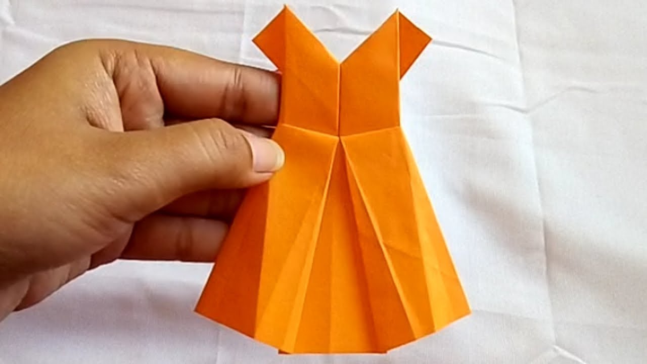 How To Make An Origami Paper Dress | Origami / Paper Folding Craft ...