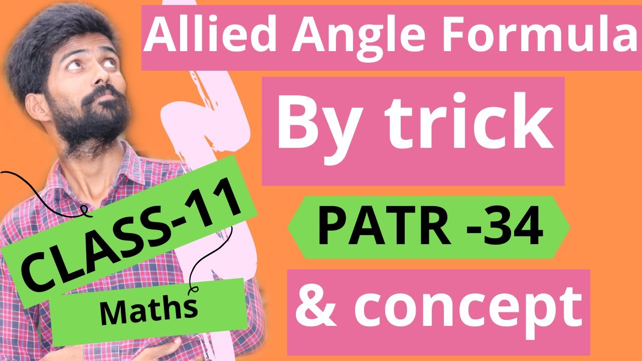 trigonometry class 11All Formula trick for allied angles Remember all ...